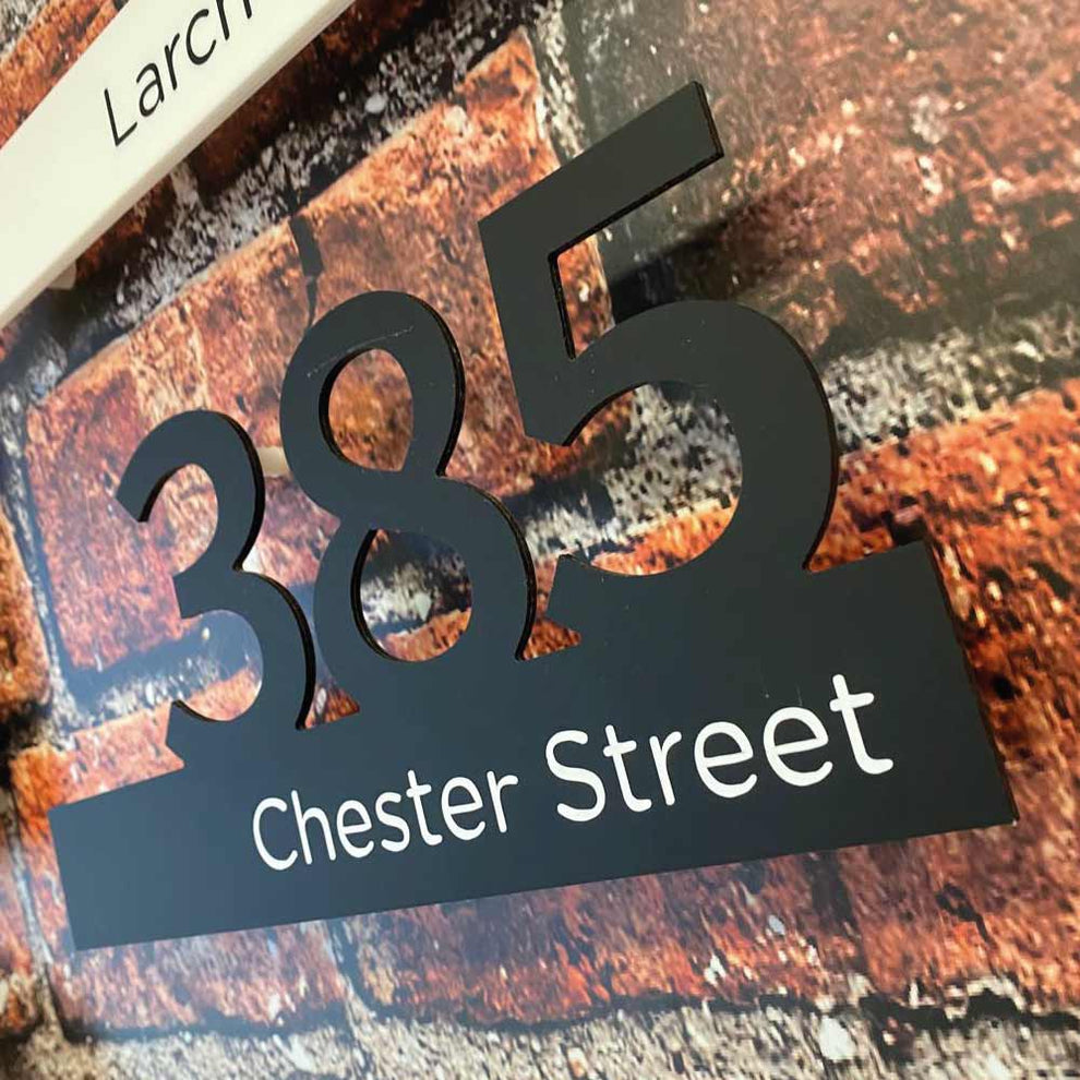 Custom (Personalised) Acrylic House Number Signs for Homes – next level ...