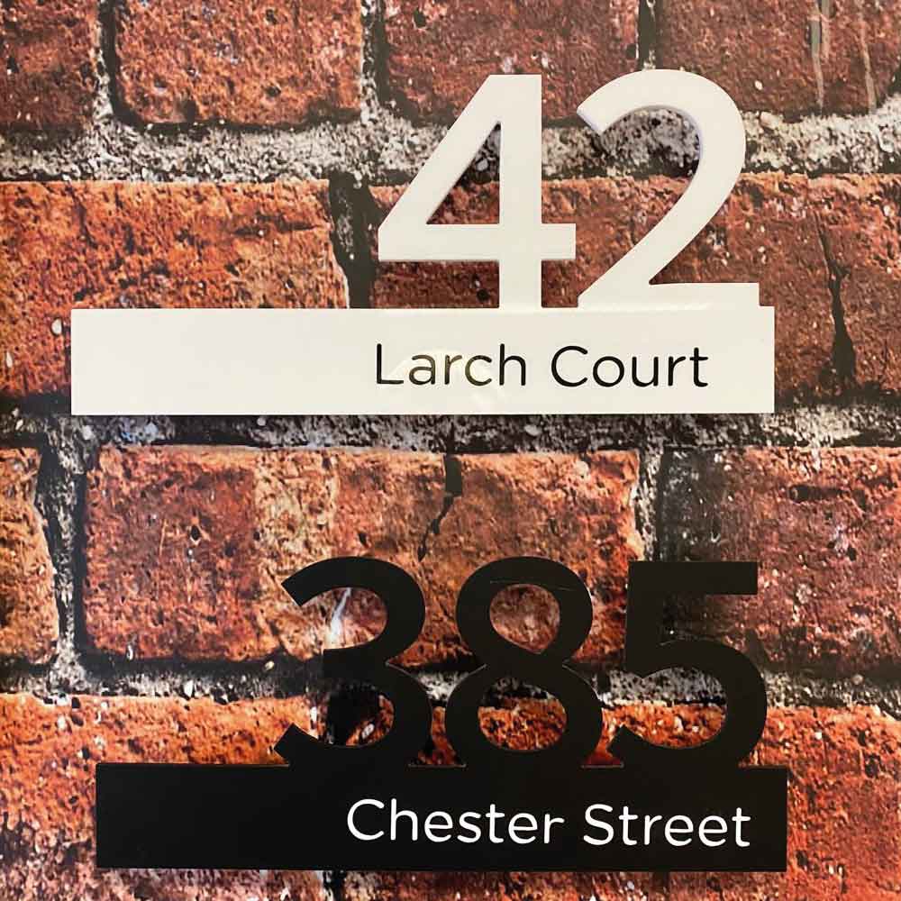 Custom (Personalised) Acrylic House Number Signs for Homes – next level ...